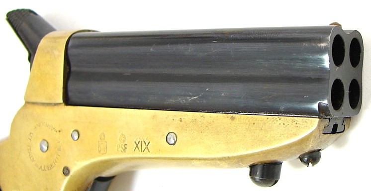 Uberti 4 Barrel Pepperbox .22 LR caliber pistol. 1963 production ...