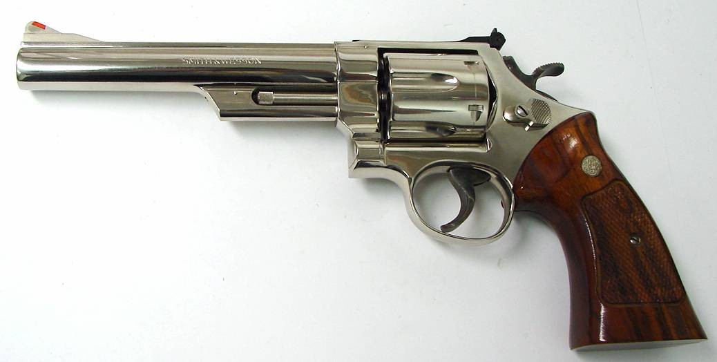 Smith & Wesson 29-2 .44 magnum caliber revolver. 1970 s vintage model with 6 1/2 barrel and ...