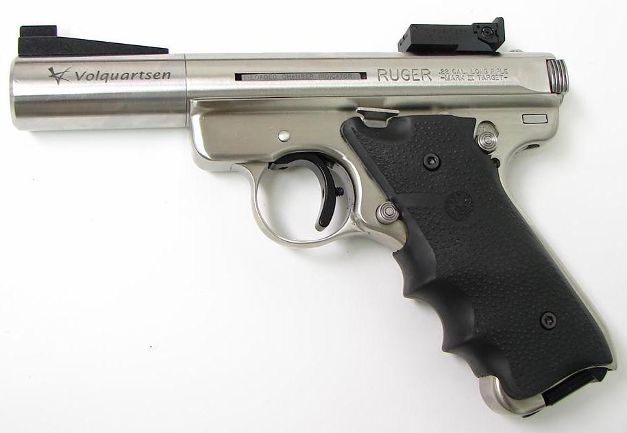 Ruger Mark III Target .22 LR caliber pistol. Volquartsen Custom target ...