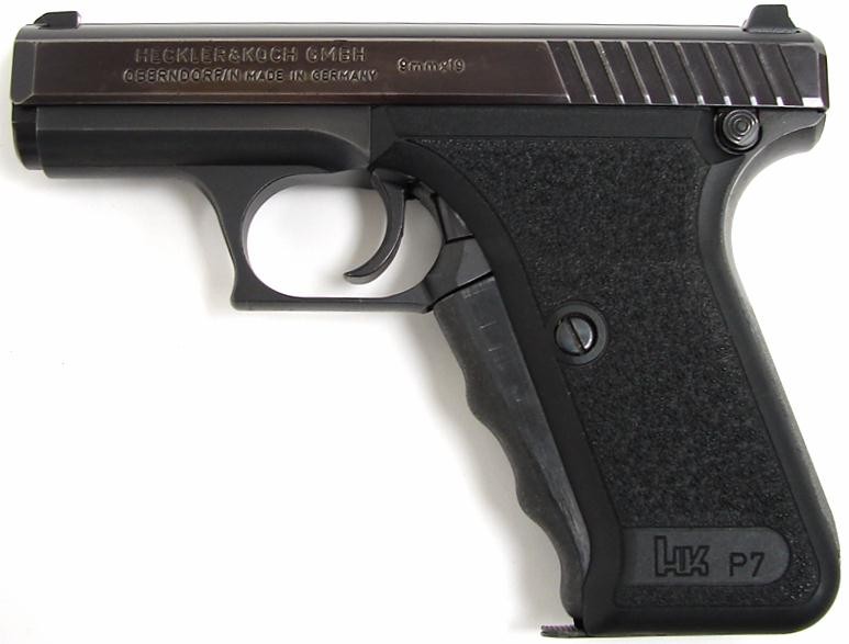 Heckler & Koch P7 PSP 9mm caliber pistol. Early commercial gun in very ...