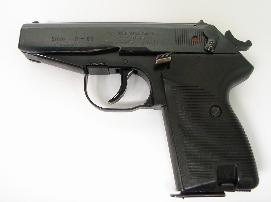 Polish P-83 9x18 MAK caliber pistol. 1980's vintage Polish service ...