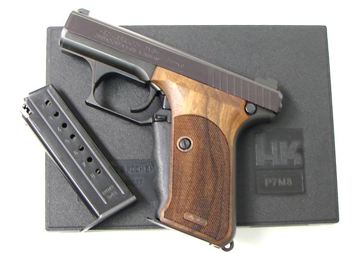 Heckler & Koch P7M8 9mm Para caliber pistol. Discontinued squeeze ...