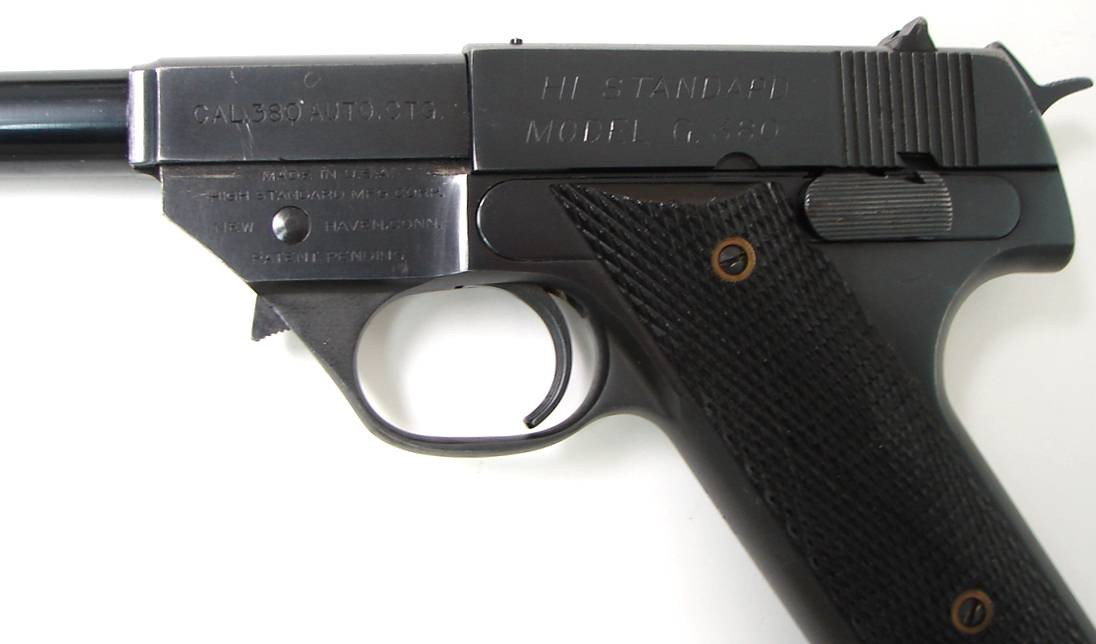 High Standard G380 .380 Auto caliber pistol. Excellent bore. Gun has 95% blue. Small area pits ...