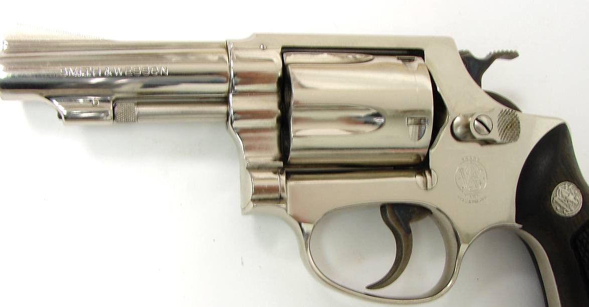Smith & Wesson 36 .38 Special caliber revolver. Scarce 3 nickel model ...