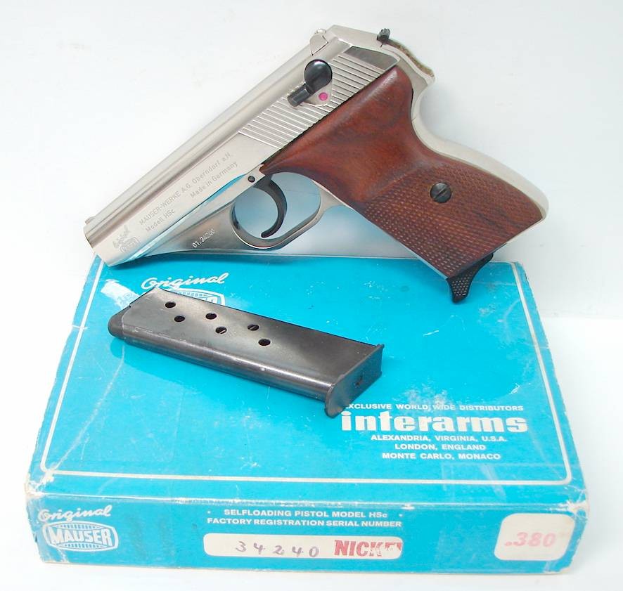 Mauser HSC .380 ACP caliber pistol. 1970 s vintage German made gun with ...