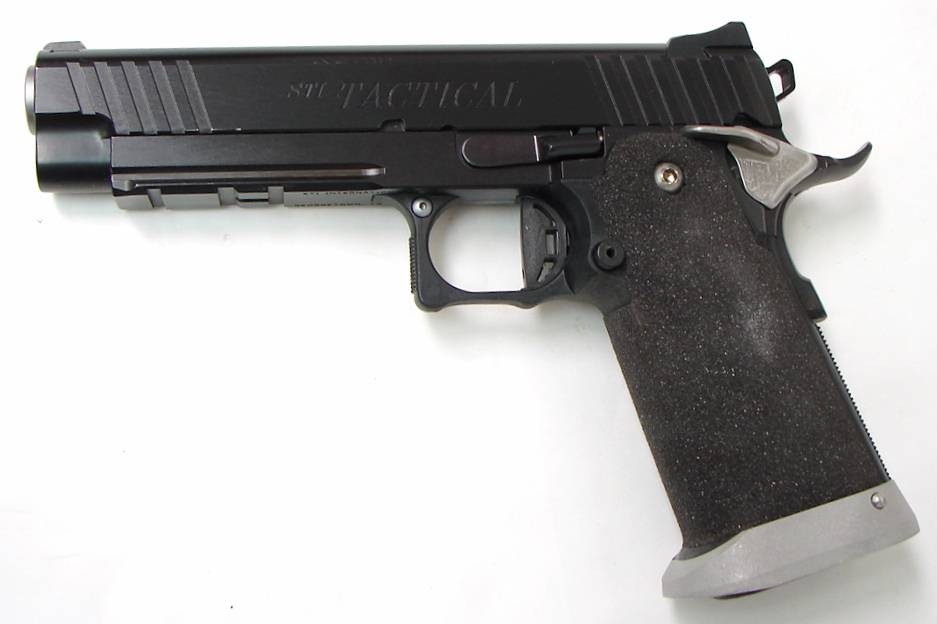 STI 2011 .40 S&W caliber pistol. Hi-capacity tactical competition model ...