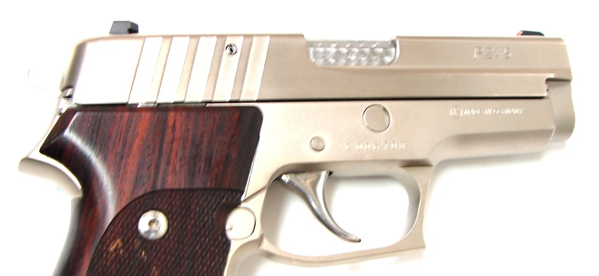 Sig Sauer P245 .45 ACP caliber pistol. Customized compact model with ...