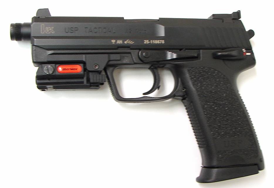 Heckler & Koch USP Tactical .45 ACP caliber pistol. Full size Tactical ...