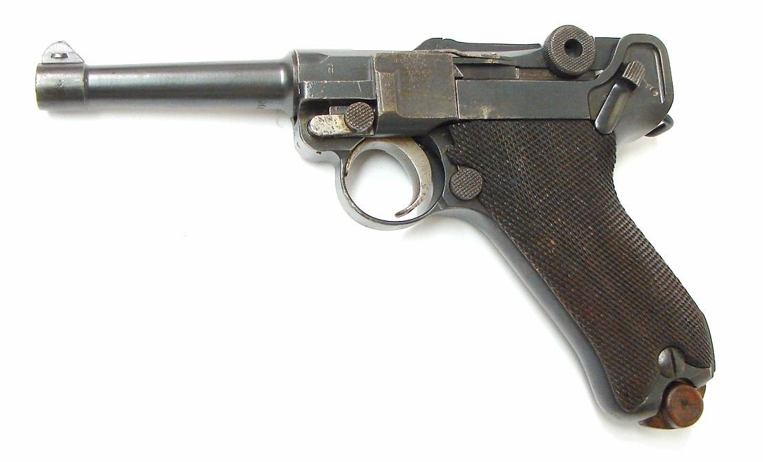 DWM P.08 9mm Para caliber pistol. 1927-1928 production as a 7.05mm caliber. It was re-barreled ...