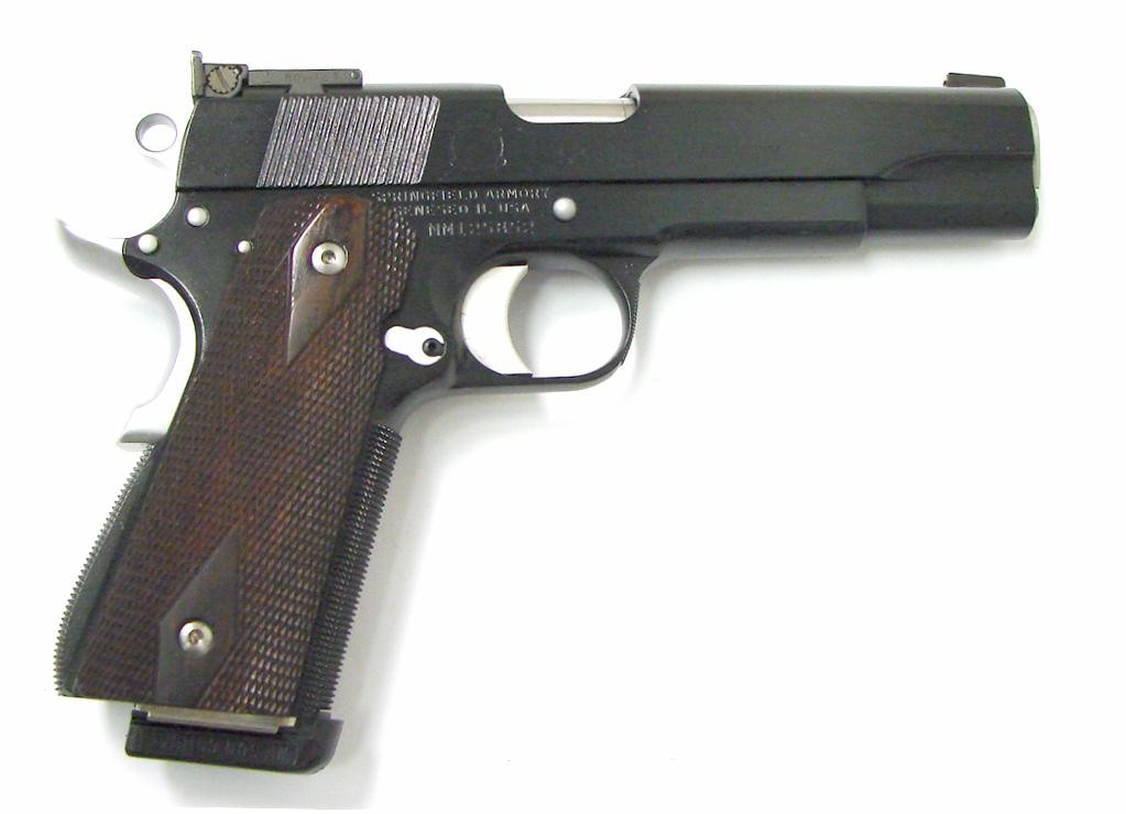 Springfield 1911 A1 .45 ACP caliber pistol. Custom Shop Target model ...