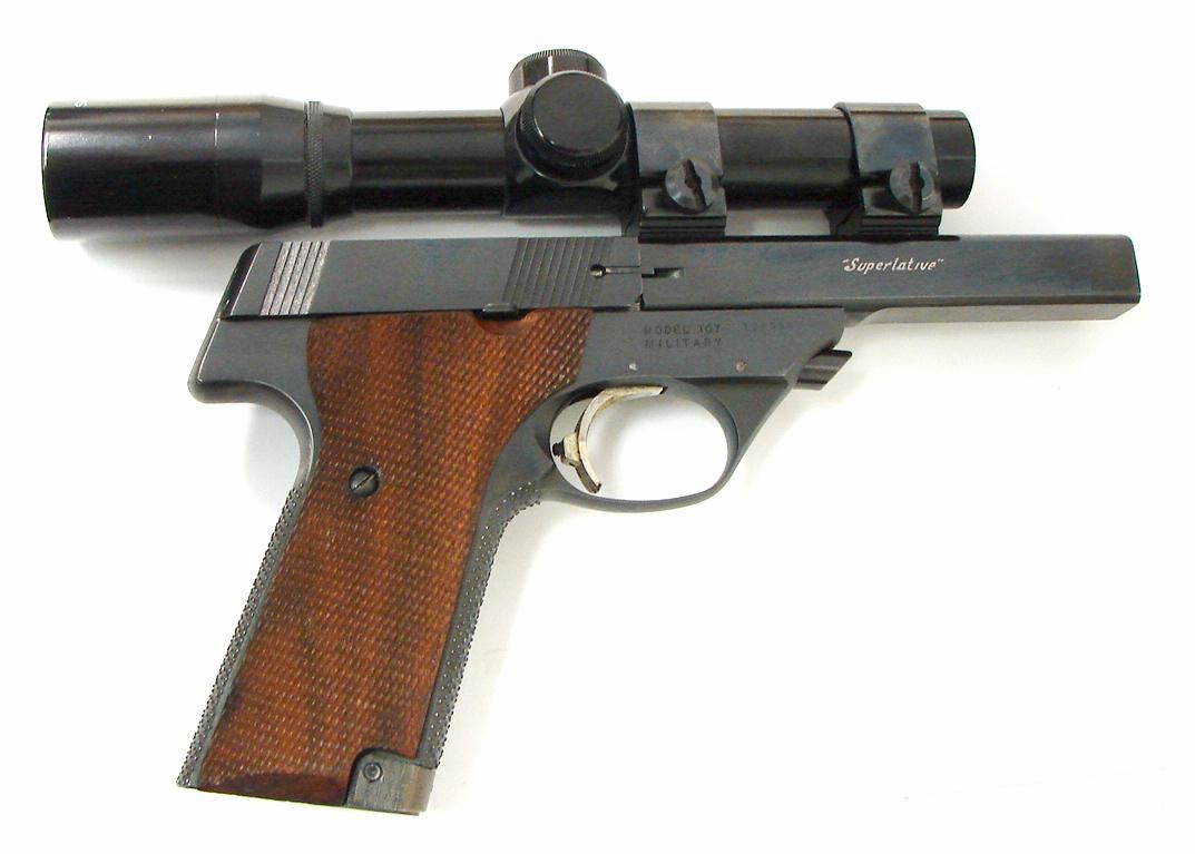 High Standard 107M-Clark Custom .22 LR caliber pistol. "Superlative ...
