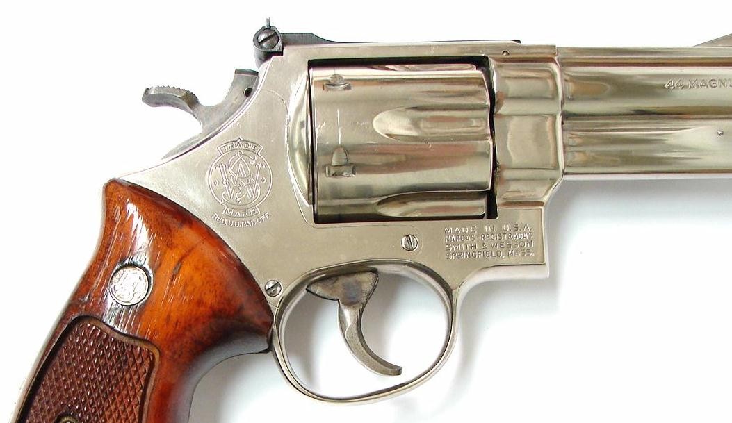 Wesson 29-2 .44 Magnum caliber revolver 4 nickel model 1970s vintage with pinned barrel and ...