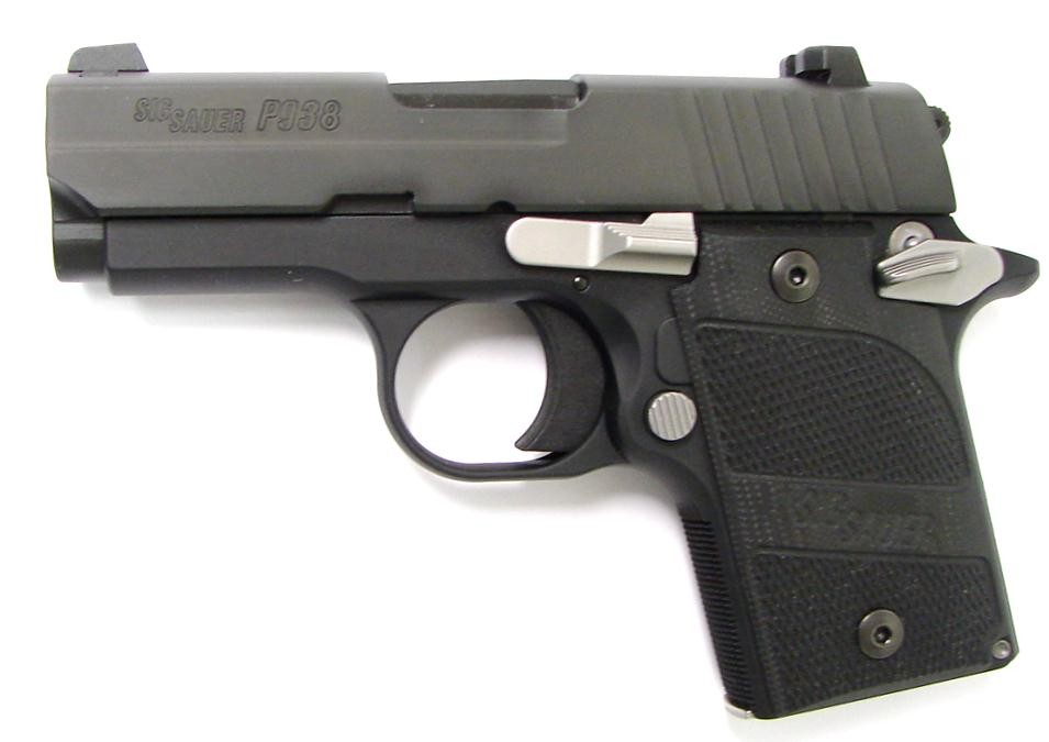 Sig Sauer P938 9 MM caliber pistol. Sig P938 Nightmare model with night ...