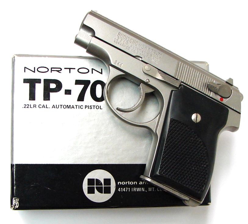 udischowsky TP-70 .22 LR caliber pistol. 1970s vintage stainless steel ...
