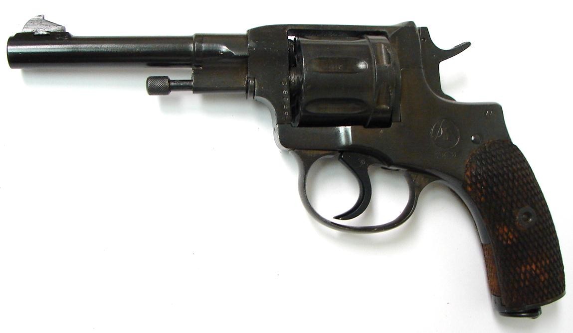 Russian 1895 Nagant 7.62x39R caliber revolver. 1943 production. Post ...