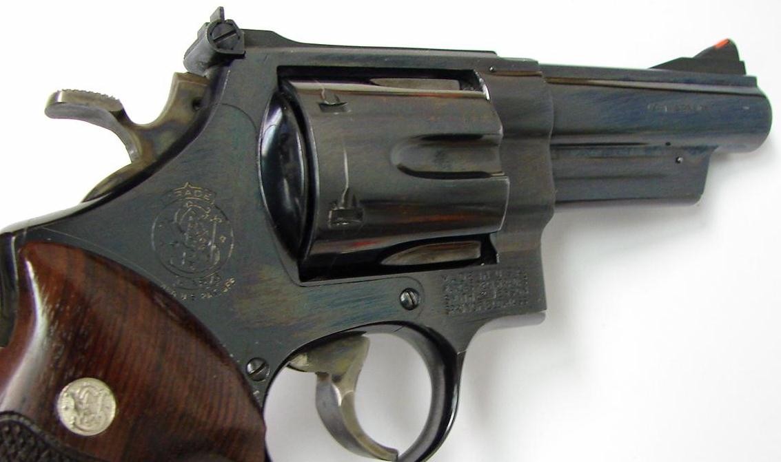 & Wesson 29-2 .44 Magnum caliber revolver. 1960s vintage 4 blue model ...