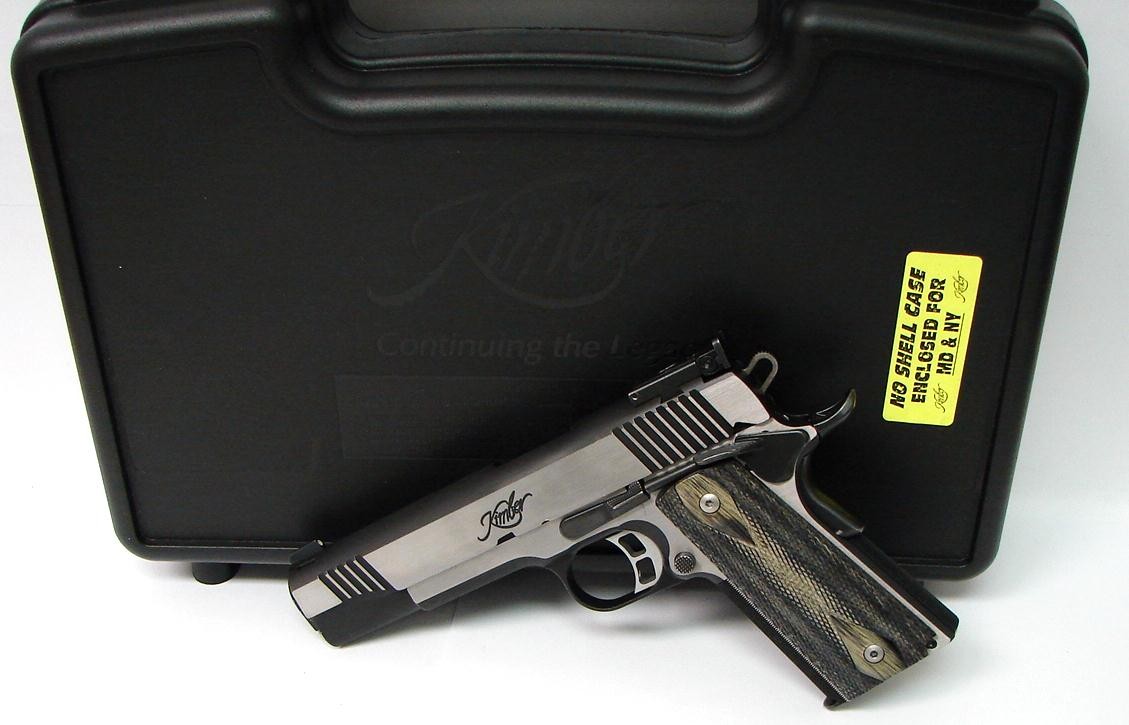 Kimber Eclipse Target II .45 ACP caliber pistol. 5" full size stainless ...