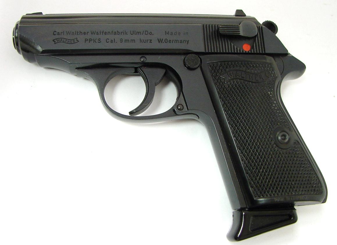 lther PPKS .380 ACP caliber pistol. Rare West German made gun without ...