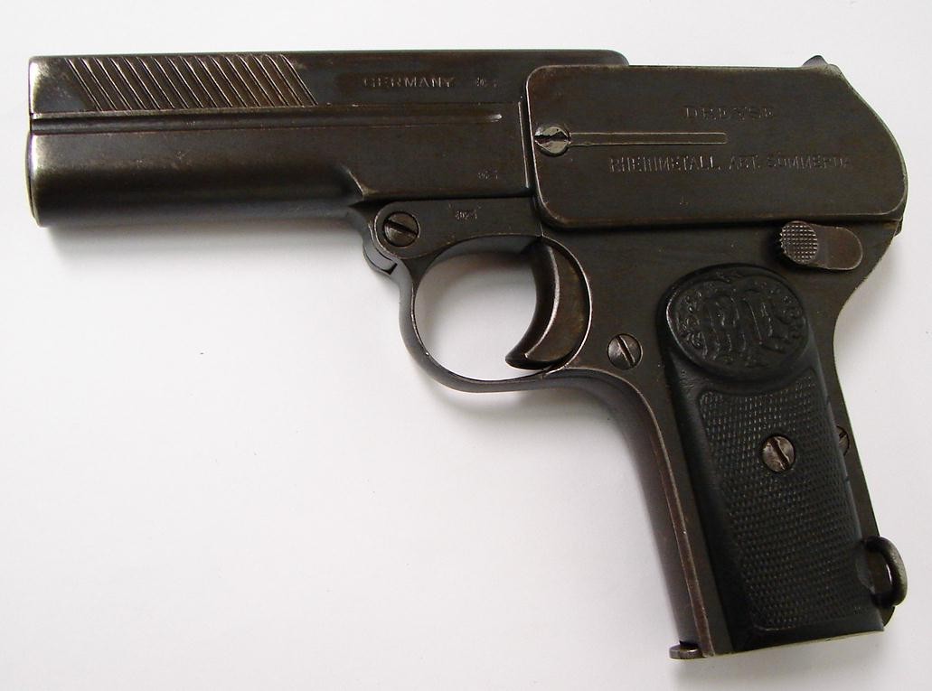 Dreyse 1907 .32 ACP caliber pistol. Produced around 1920 for sale in ...
