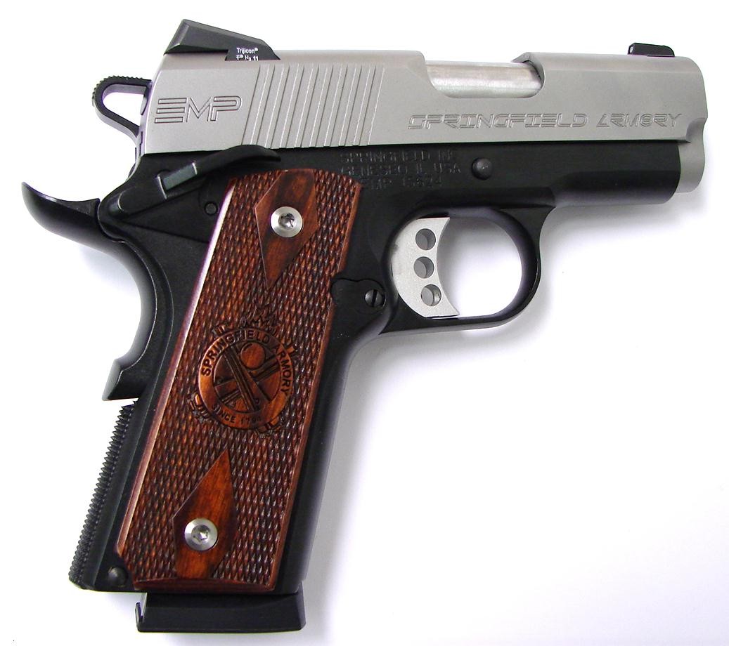 Springfield EMP .40 S&W caliber pistol. Compact two-tone model. Ambi ...