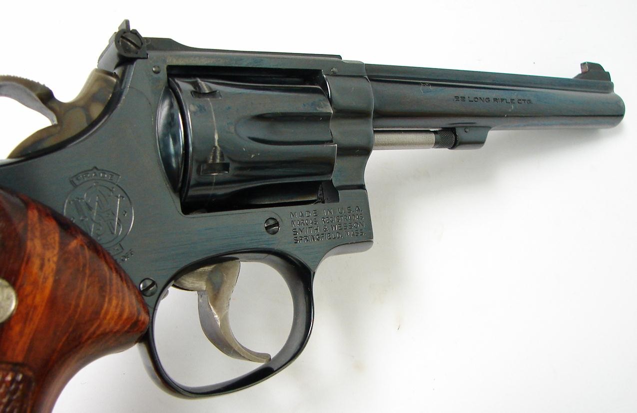 & Wesson 17-4 .22LR caliber revolver. K-22 target model with 3 Ts ...