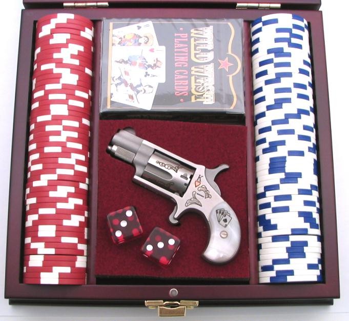NAA Mini Revolver .22 LR caliber revolver. Talo Riverboat display case ...
