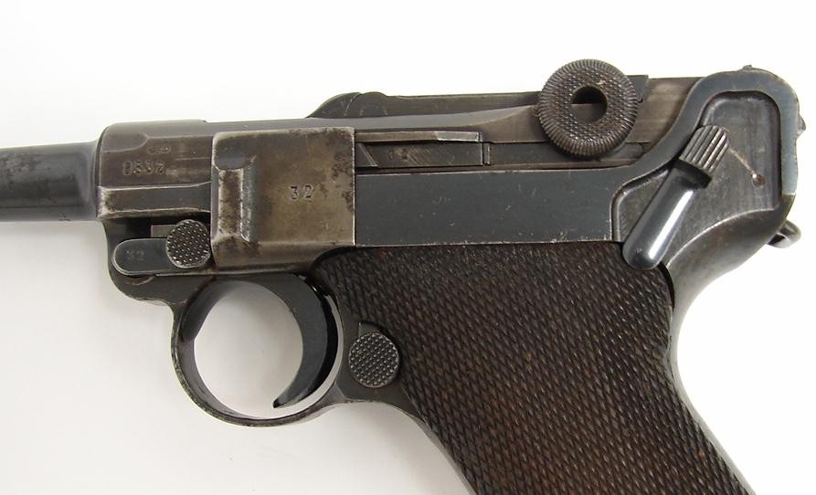 Mauser P-08 9mm caliber pistol. Mauser Banner with 1939 date ...