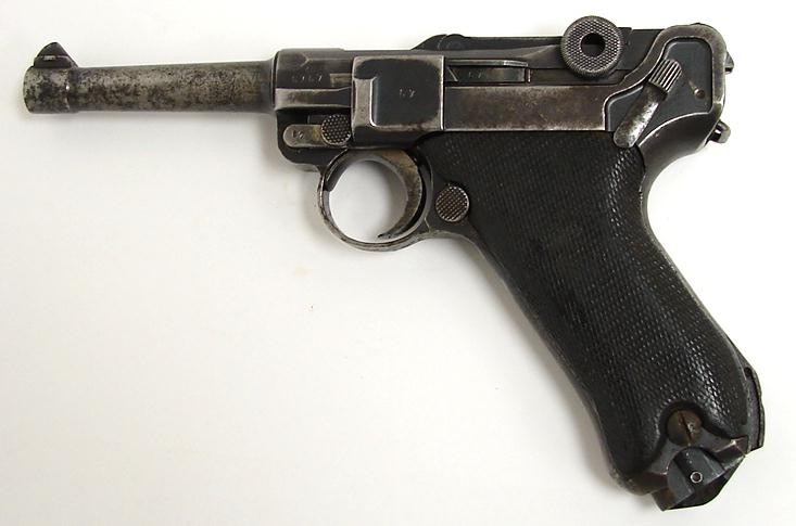 Mauser P-08 9mm caliber pistol. Mauser Banner with 1937 date ...