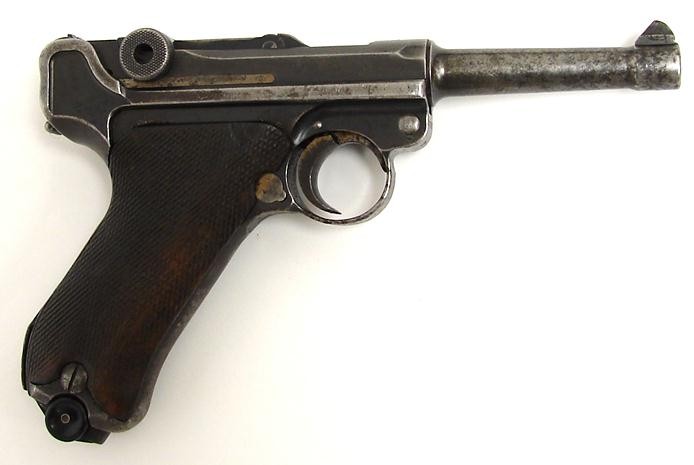 Mauser P-08 9mm caliber pistol. Mauser Banner with 1937 date ...