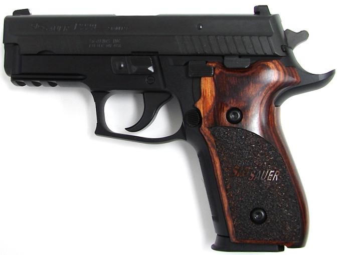 Sig-Sauer P229 Elite .40 S&W caliber pistol with custom wood grips ...