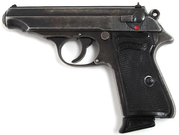 Walther PP .32 ACP caliber pistol. Correct late-war mismatch showing ...