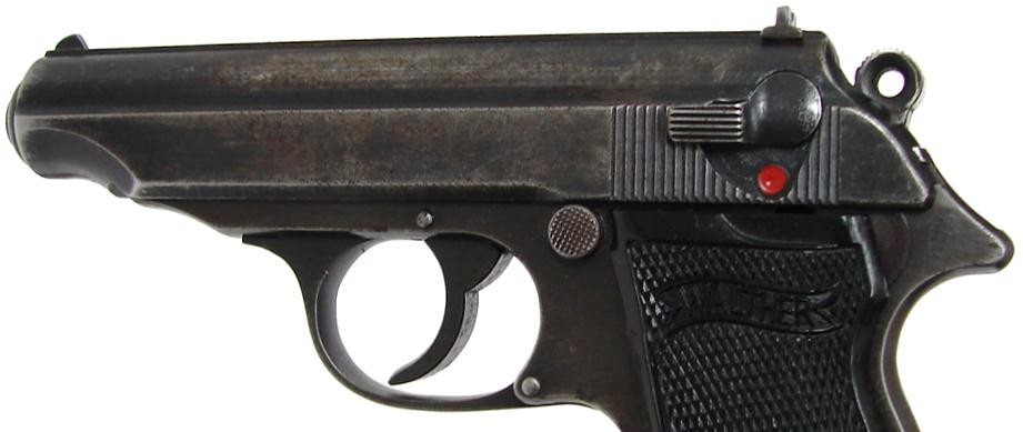 Walther PP .32 ACP caliber pistol. Correct late-war mismatch showing ...