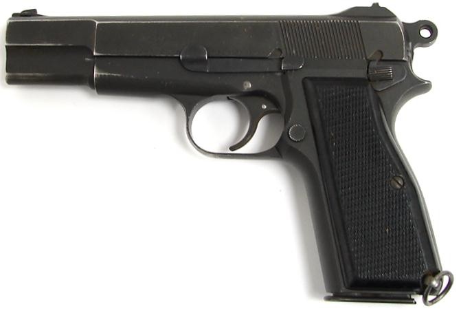 Inglis Hi-Power Mark I 9mm Para caliber pistol. WWII Canadian military ...