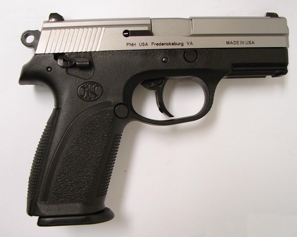 FNH FNP-9 9MM caliber pistol. Stainless steel with polymer frame 16 ...