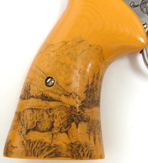 Smith & Wesson 629 .44 Magnum caliber revolver. Early stainless steel ...