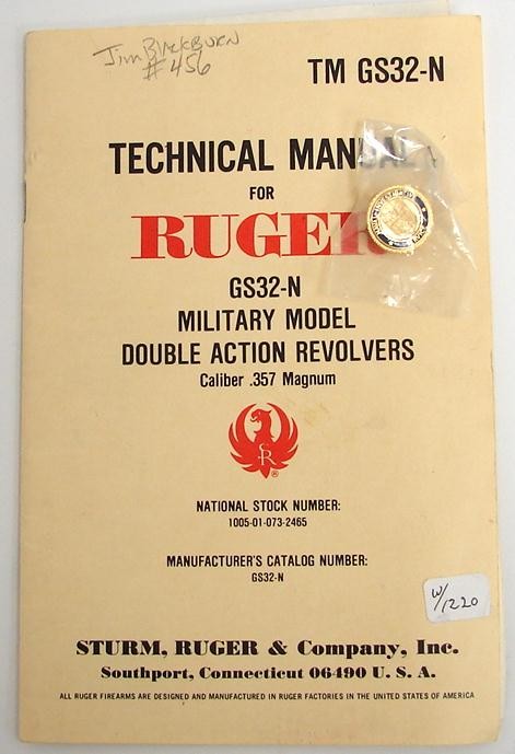Ruger GS32N .357 Magnum caliber revolver. Rare military issue model ...