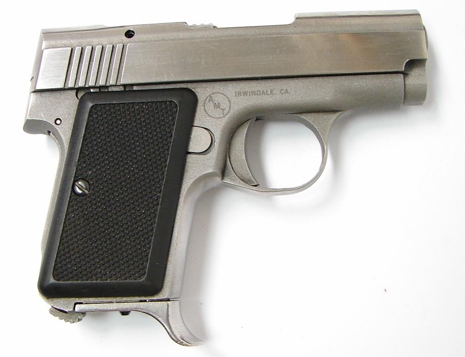 AMT Backup .380 ACP caliber pistol. Stainless steel pocket pistol with ...