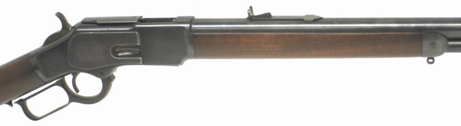 Winchester 1873 .44-40 caliber rifle. Gun is a good refinish & has the ...