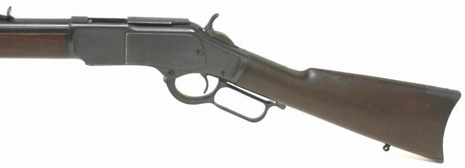 Winchester 1873 .44-40 caliber rifle. Gun is a good refinish & has the ...