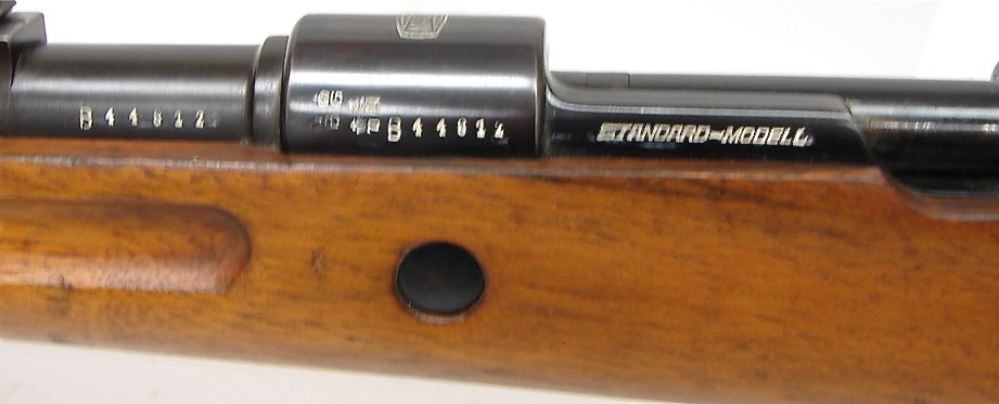 Mauser Standard 8mm Mauser caliber rifle. Mauser banner "standard ...