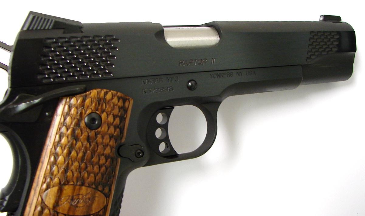 Kimber Raptor II .45 ACP caliber pistol. 5" full size blue model in ...