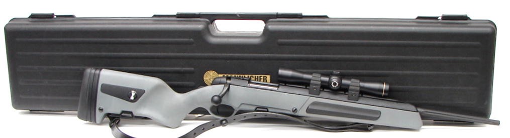 Steyr Jeff Cooper Scout .308 Win caliber rifle with gray stock and ...
