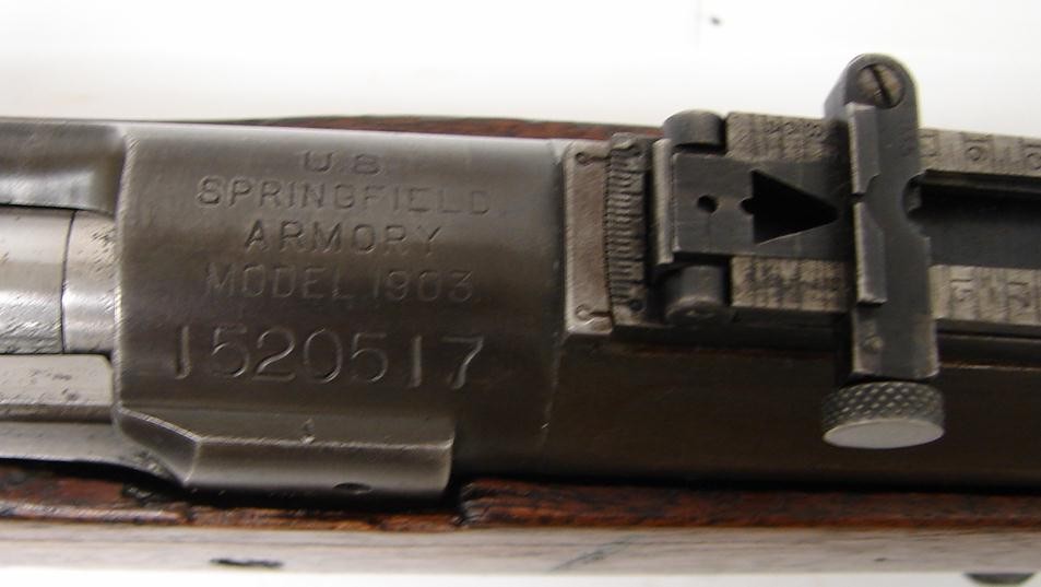 Springfield 1903 .30-06 caliber rifle. WWI U.S. Military rifle with ...