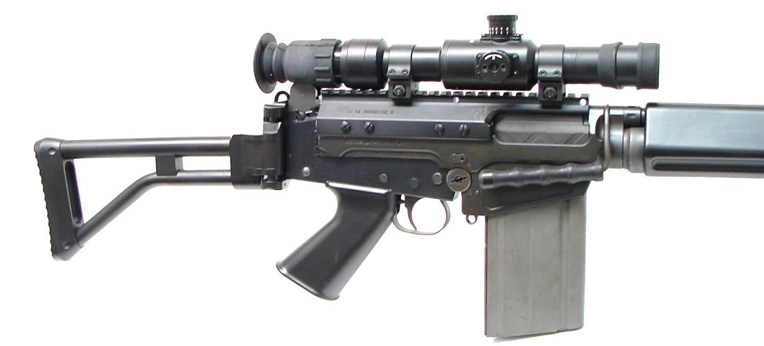 DSA Inc. SA58 .308 Win caliber rifle. Para-trooper model with IOR 4X24 ...