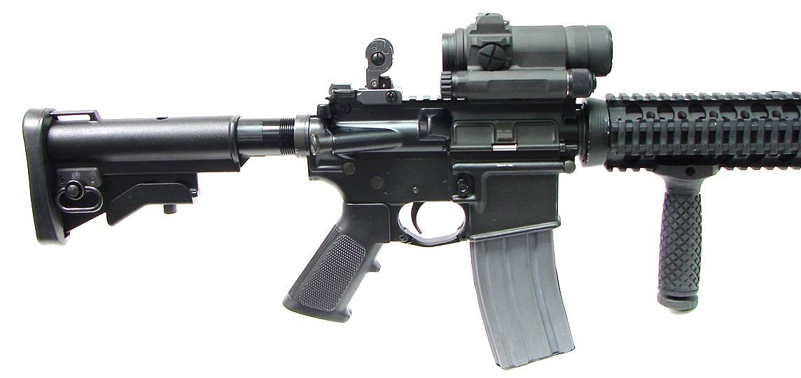 Sendra Corp. XM15 E2 .223 Rem. caliber rifle. Customized M4 type ...