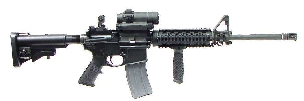 Sendra Corp. XM15 E2 .223 Rem. caliber rifle. Customized M4 type ...