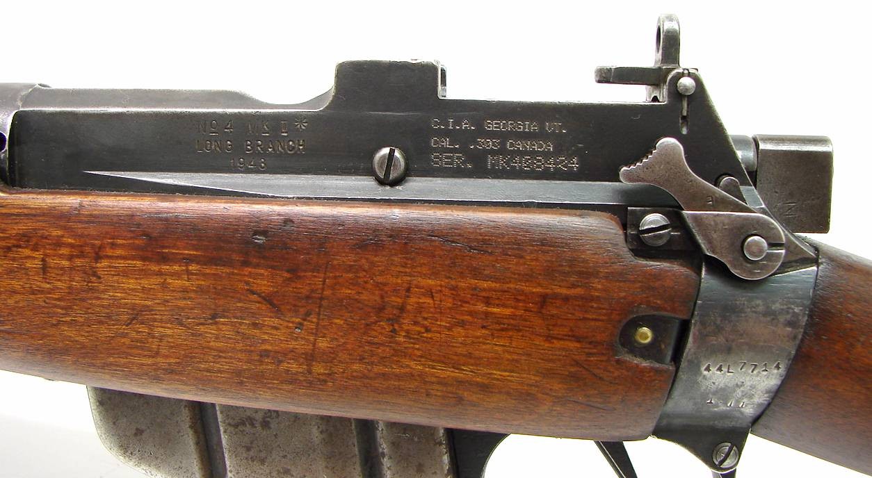 Long Branch No 4 MK I .303 British caliber rifle. 1943 production. Flip ...