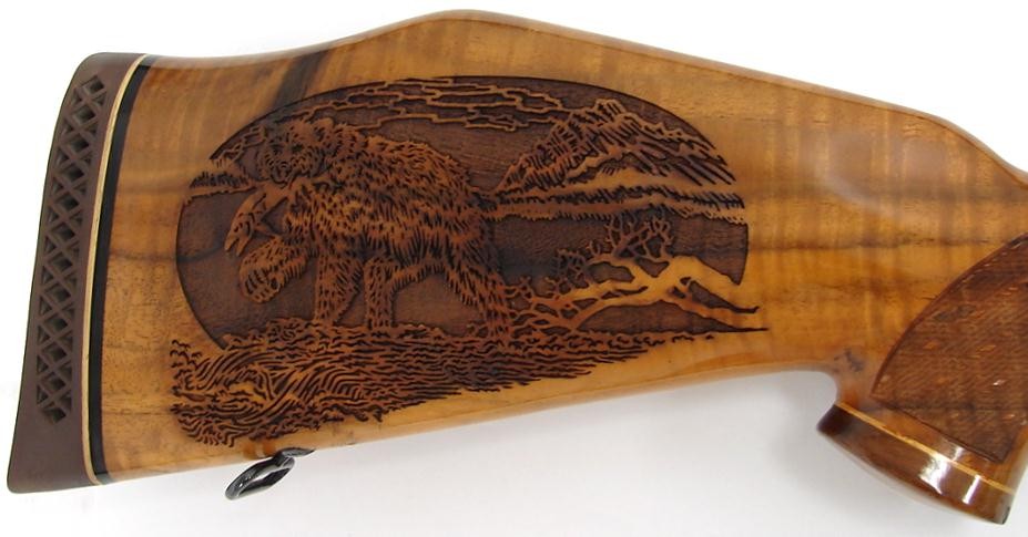 Weatherby Mark V .378 Wby Magnum caliber rifle. Special deluxe model ...