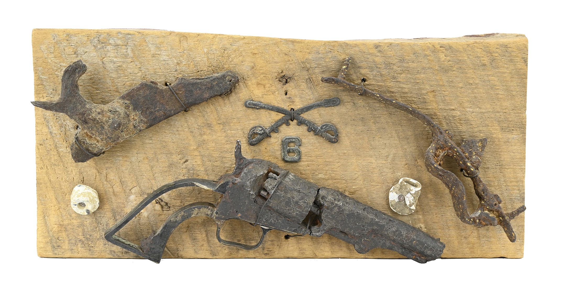 Rare Piece of Civil War Identified Relic with Colt 1849 Pocket Revolver ...