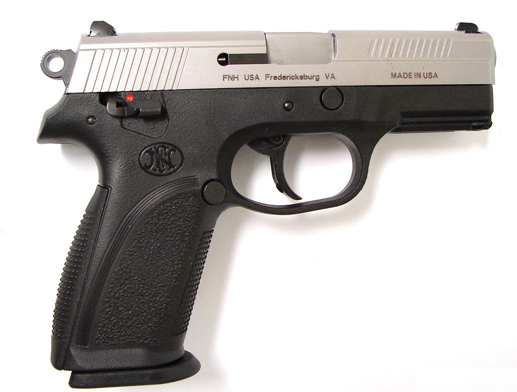 FNH FNP-40 .40 S&W caliber pistol. Stainless steel model in excellent ...